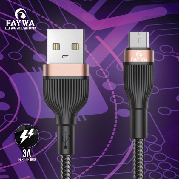 F Micro (Fast Charge Micro USB Cable - 3A) – Faywa Mobile